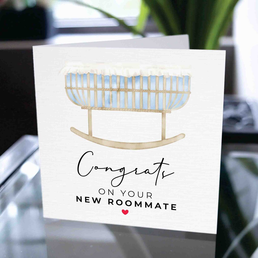 Funny New Baby Roommate Card, Pregnancy Card, New Baby Card, Baby ...