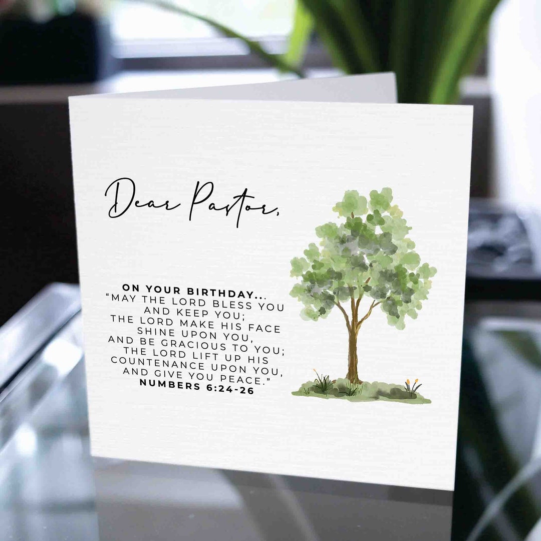 Happy Birthday Pastor Card, Happy Birthday Priest Card, Pastor Birthday ...