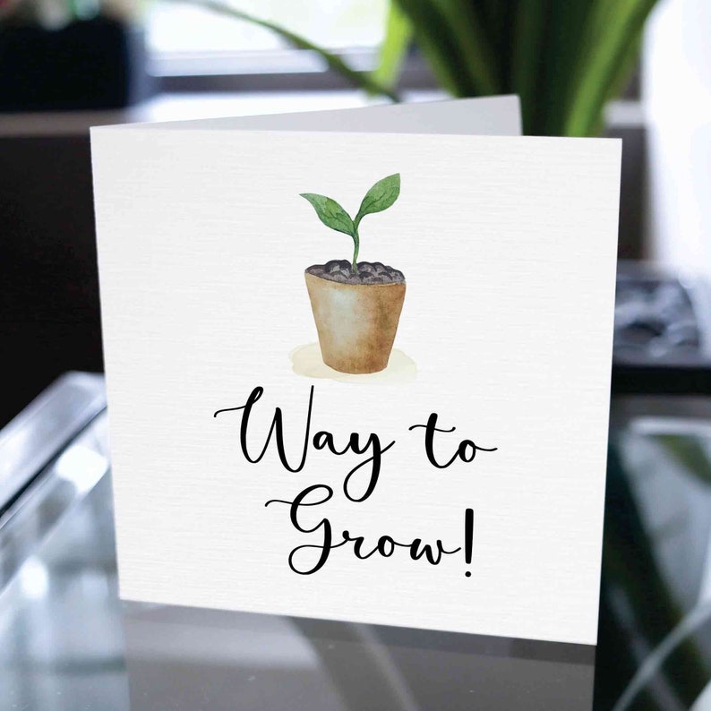 Way to Grow Congratulations Card Encouragement Card - Etsy Canada