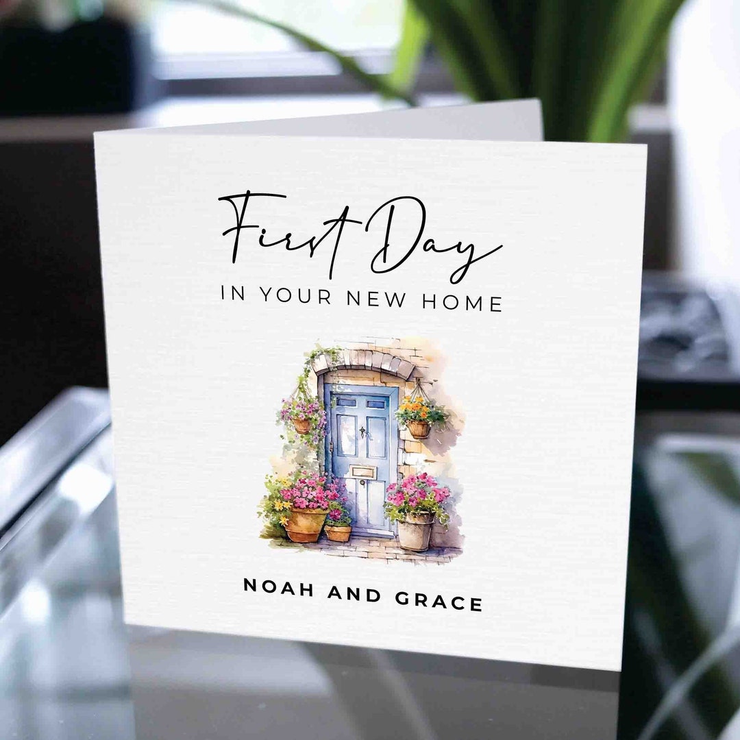 Custom First Day Housewarming Card, Happy 1st Home Together, First Home ...