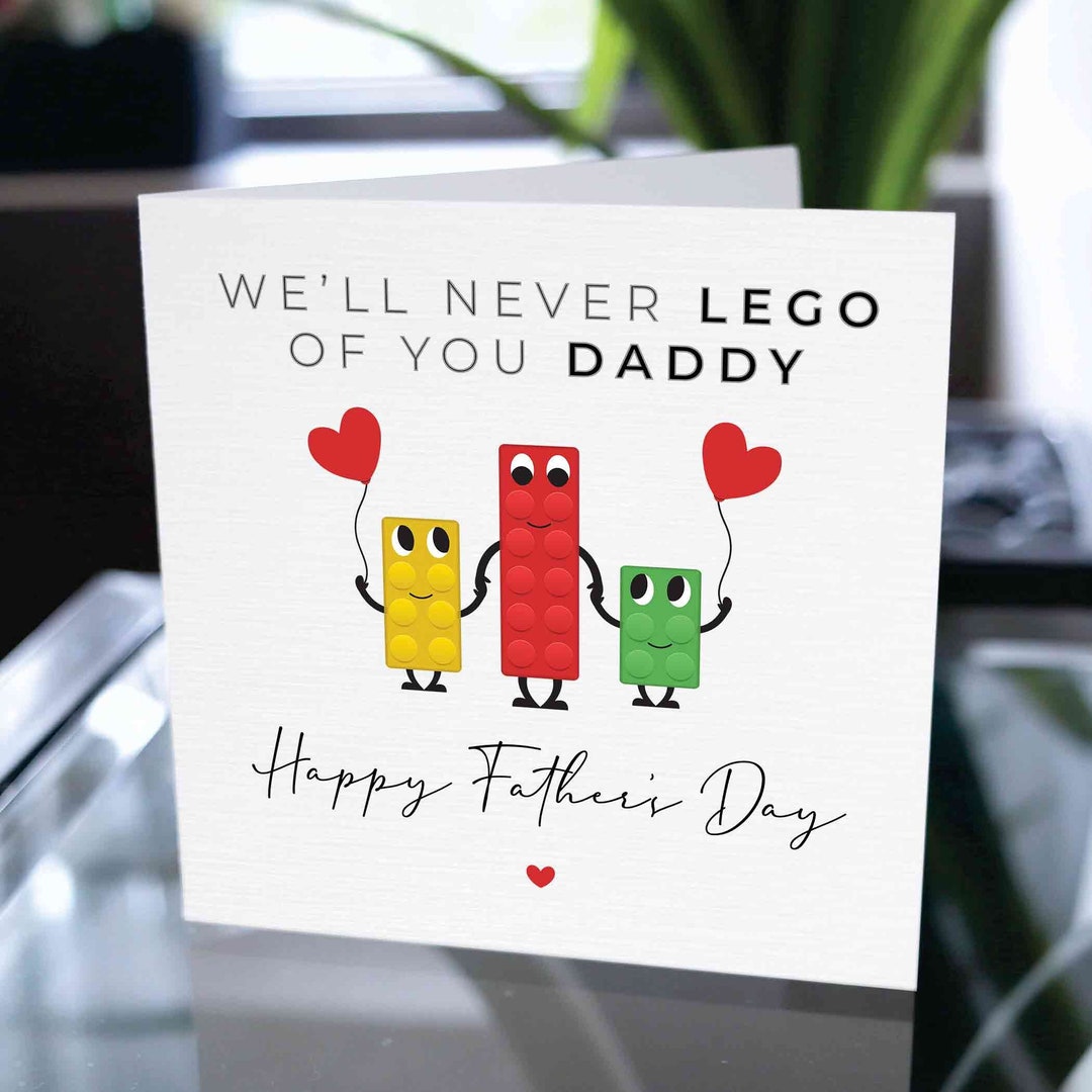 Lego Happy Father's Day Card, Father's Day Card for Dad, Cute Father's ...
