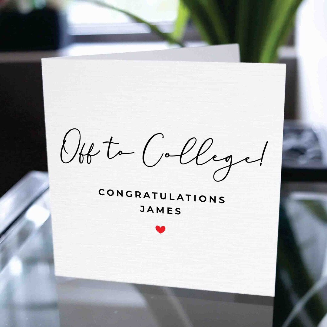 Custom High School Graduation Card, College Acceptance Congratulations ...