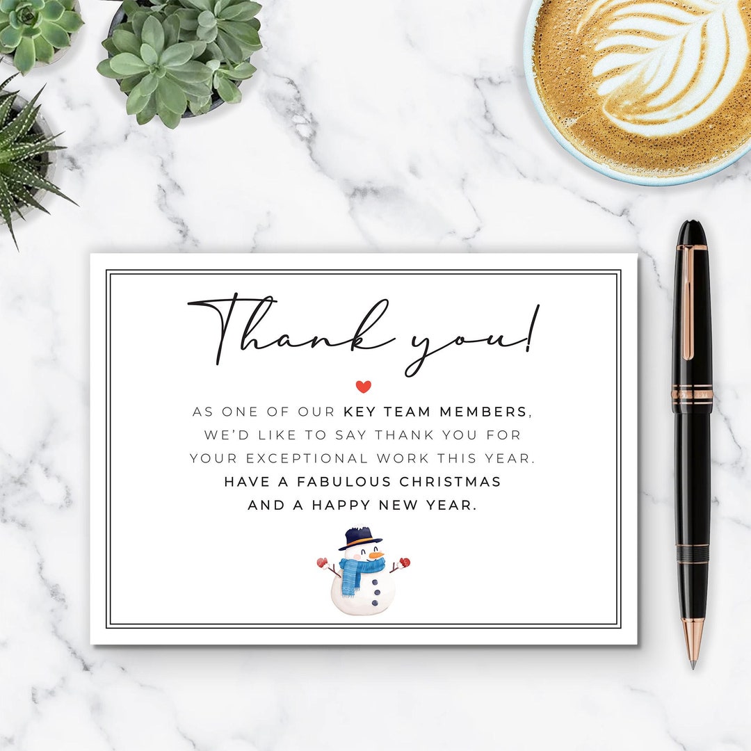 Happy Holidays Card, Employee Christmas Gift, Holiday Card for ...