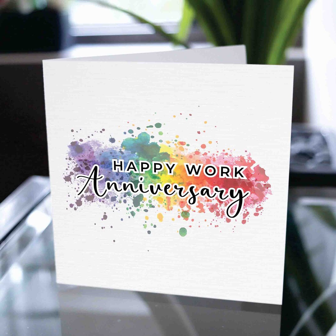 Happy Work Anniversary, Corporate Appreciation Card, Staff Appreciation ...