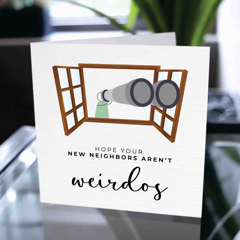 Funny Housewarming Card, Housewarming Gift, New Neighbors Card, Card ...