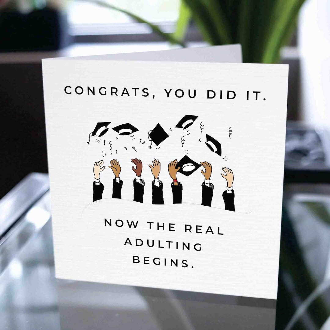 Funny Congratulations on Graduating Card, Encouragement Card ...