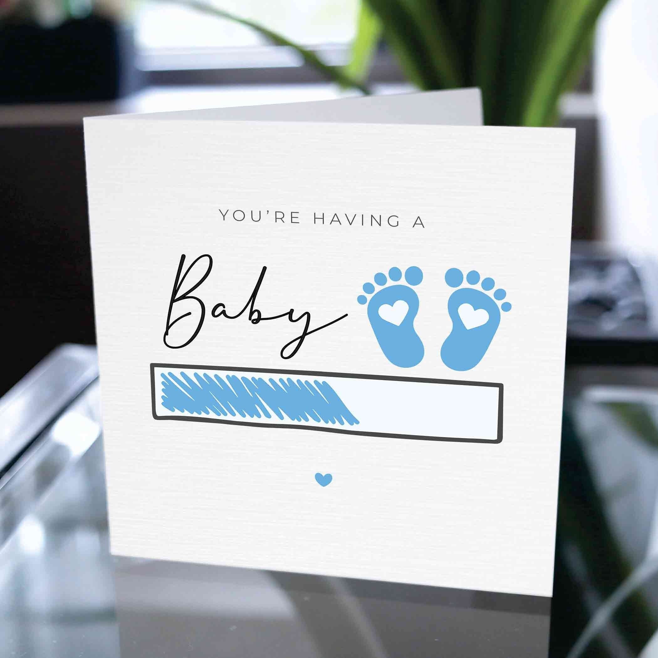 You're Having A Baby Card, New Baby Card, Baby Boy Card, Baby Shower ...