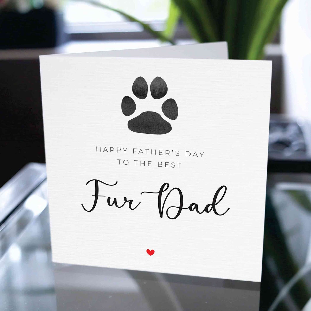 Fathers Day Dog Dad Card, Dog Lover Fathers Day Card, Dog Daddy Fathers ...
