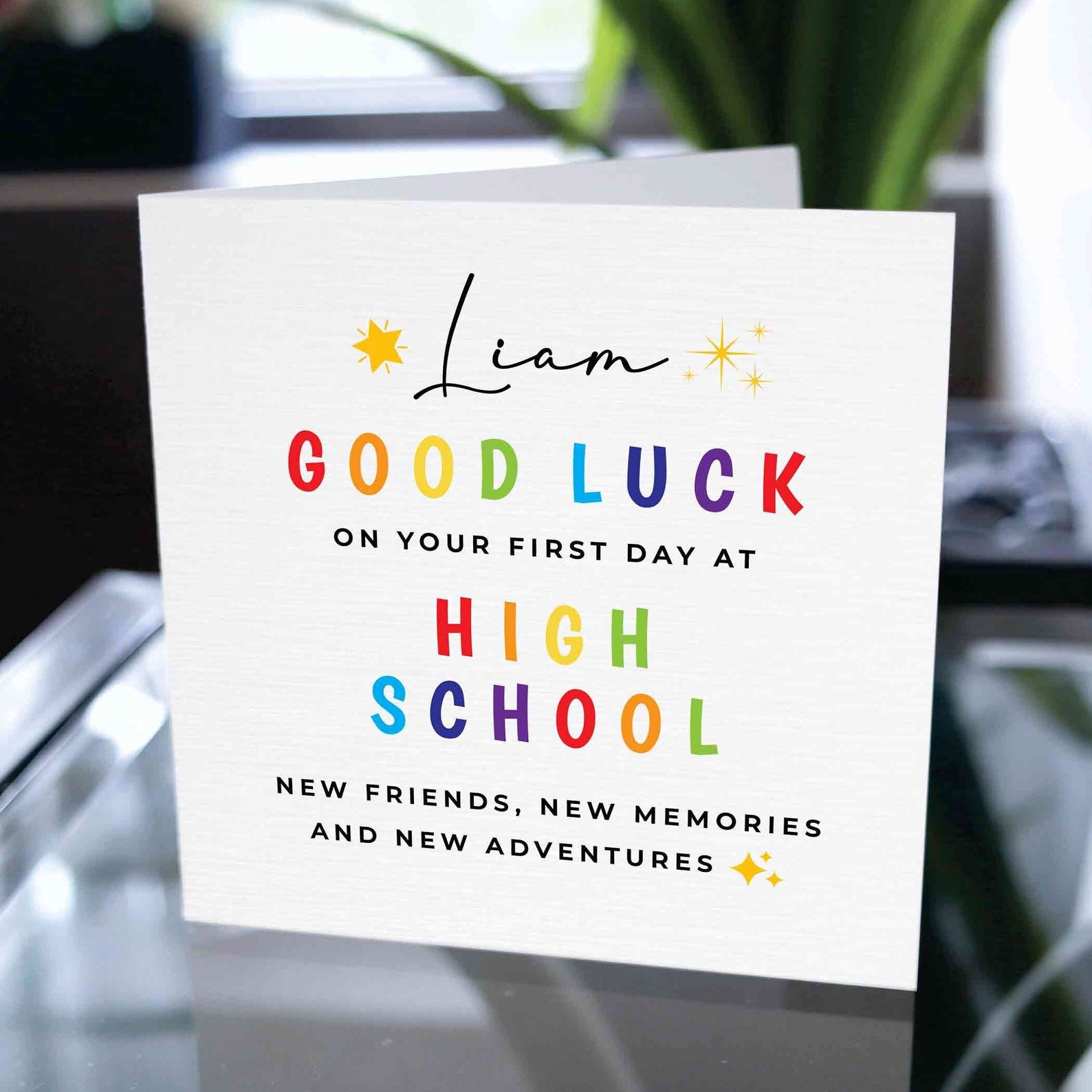 Custom First Day at High School Card, First Day High School Card, High ...