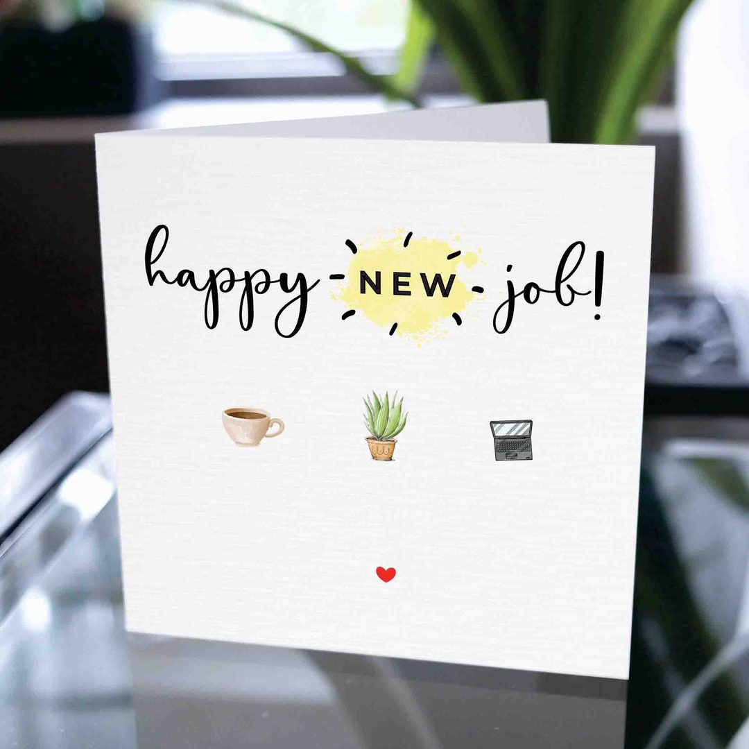 Happy New Job Card, Corporate New Job Card, Staff New Job Card ...