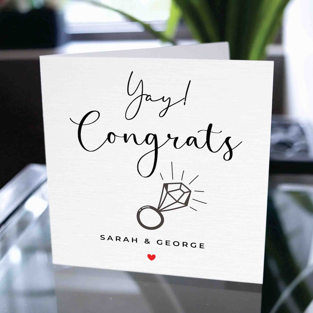 Congratulations on Your Engagement Card, Congratulations Engagement ...