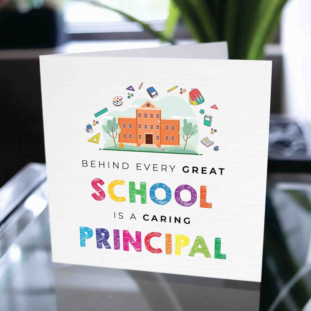 Principal Thank You Card, Thank You Card for Principal, Principal ...