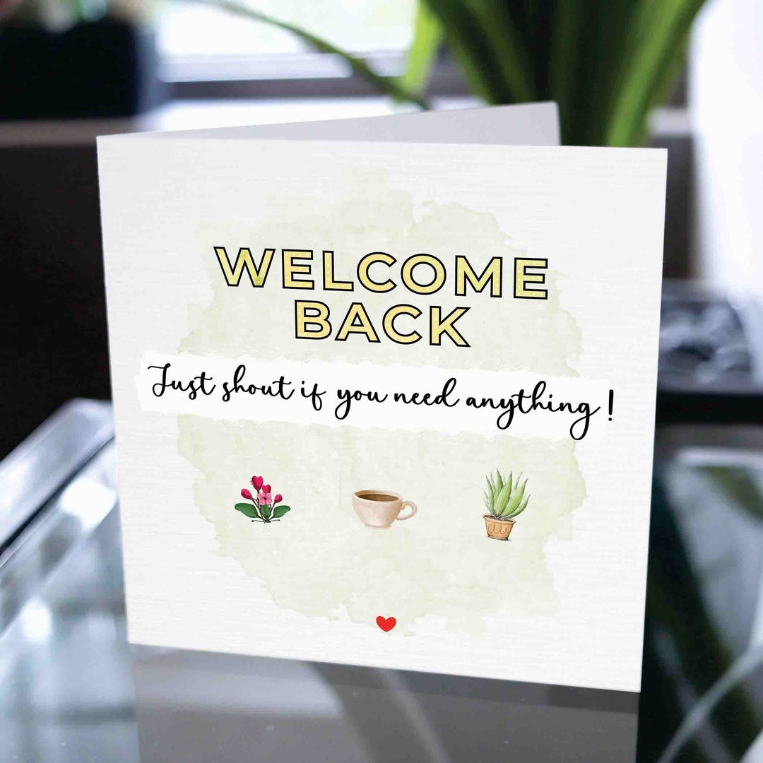 Corporate Welcome Back Card, Welcome Back Card for Team, Staff Welcome ...