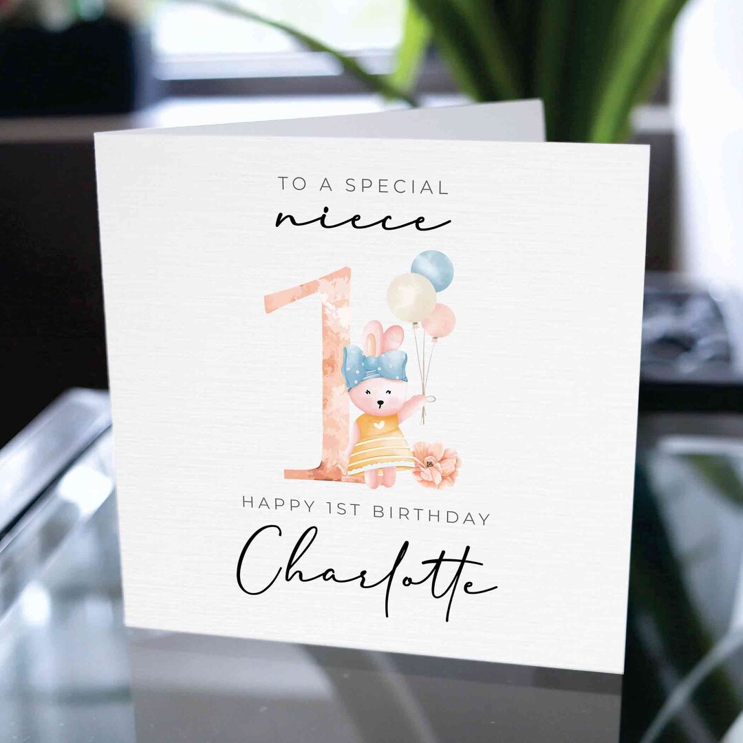 Birthday Card for Niece, Happy Birthday Custom Name, Customized Happy ...