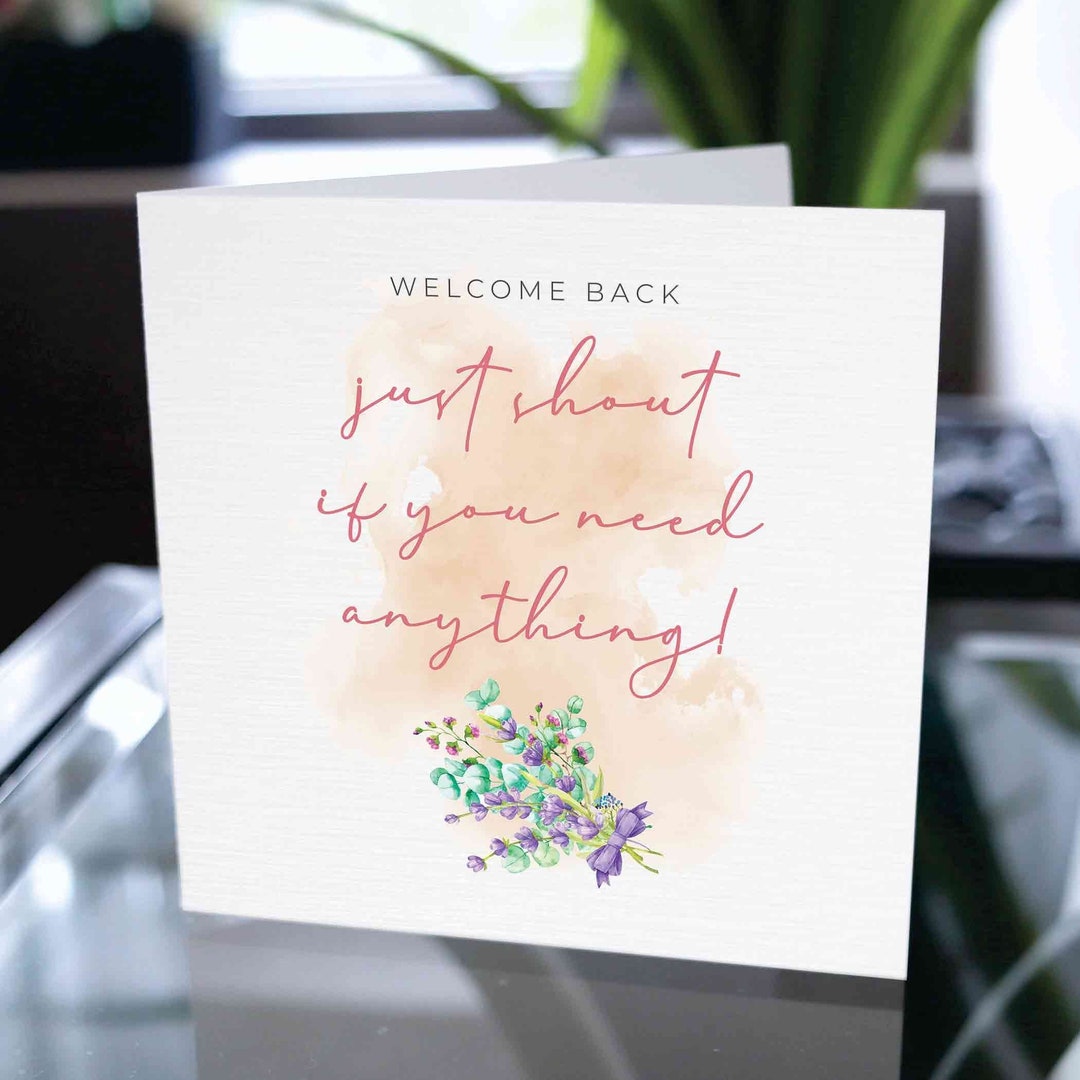 Corporate Welcome Back Card, Welcome Back Card for Team, Staff Welcome ...