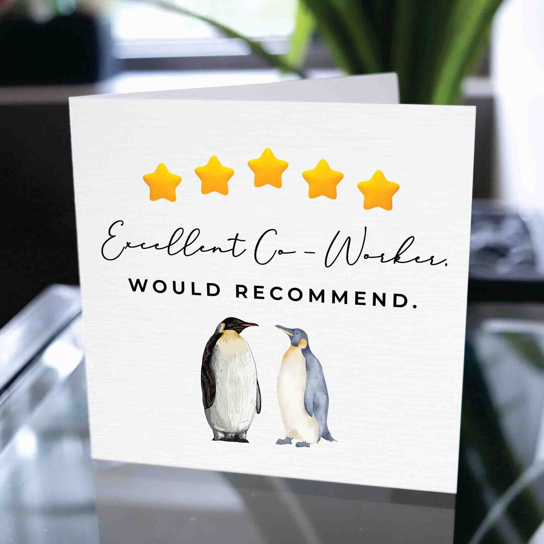 Excellent Coworker Card, Coworker New Job Card, Colleague ...