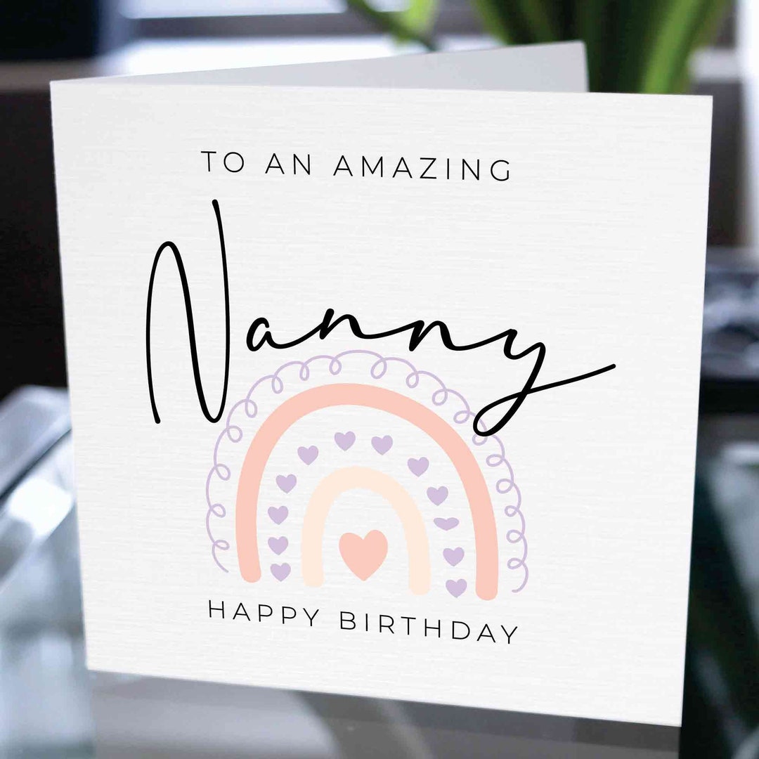 To an Amazing Nanny Happy Birthday, Birthday Card for Nanny, Birthday ...