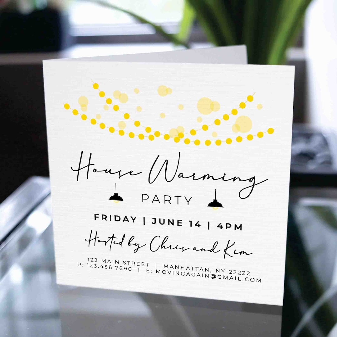 Custom Housewarming Invitation Card, Housewarming Party Invitation Card ...