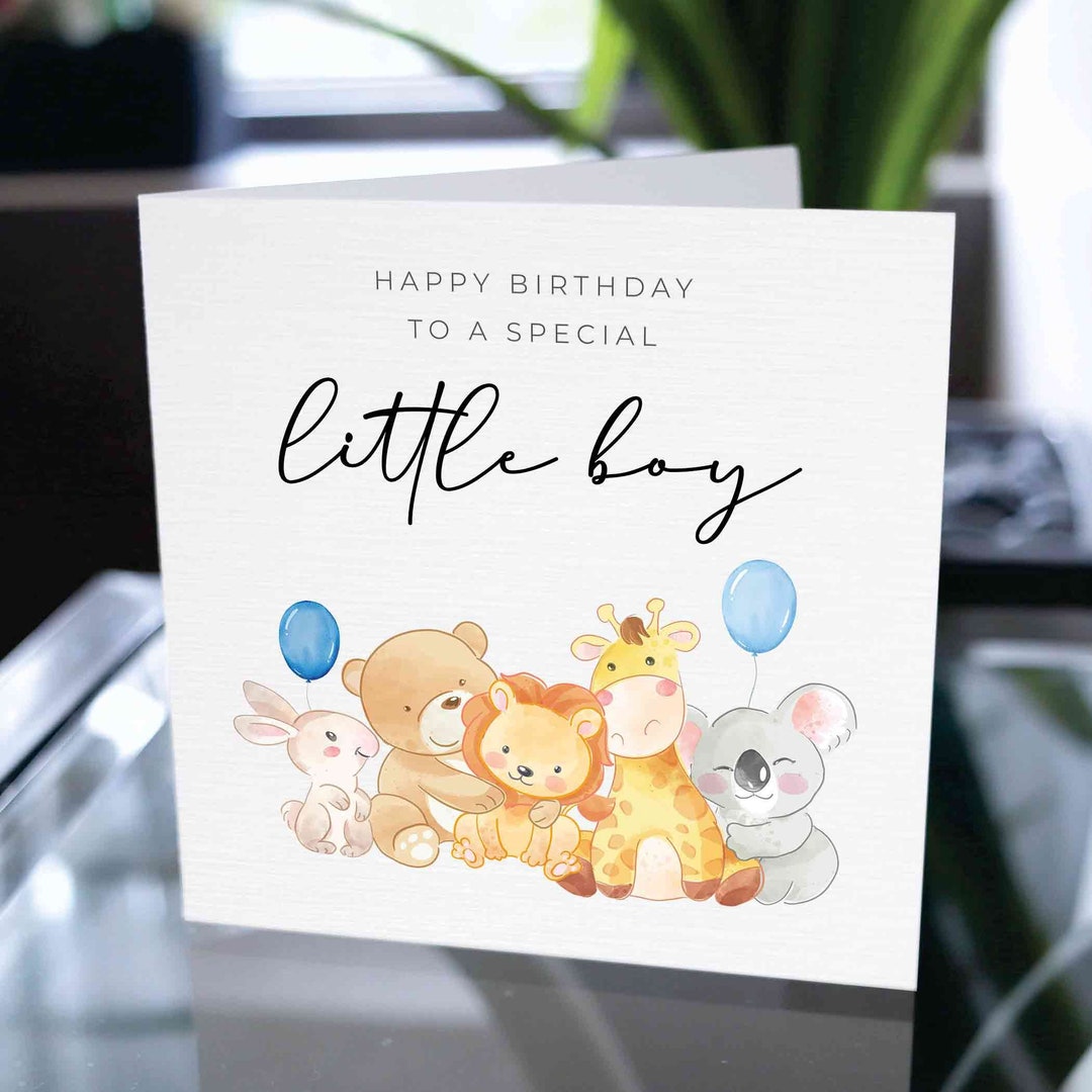 Birthday Card for Kids, Happy Birthday Card for Baby Boy, Happy ...