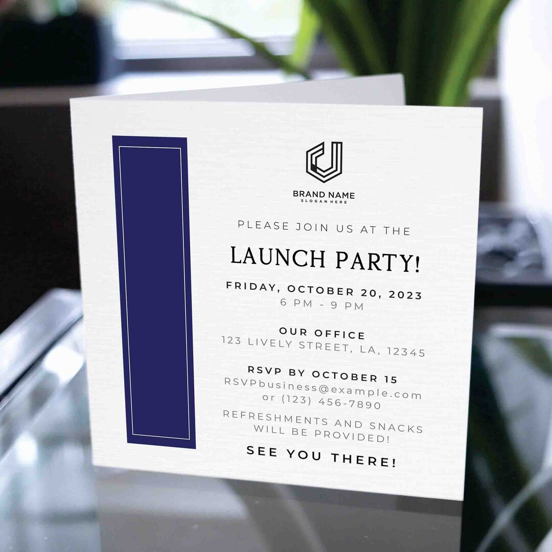 Custom Business Invitation Card, Invitation Cards for Event, Modern ...