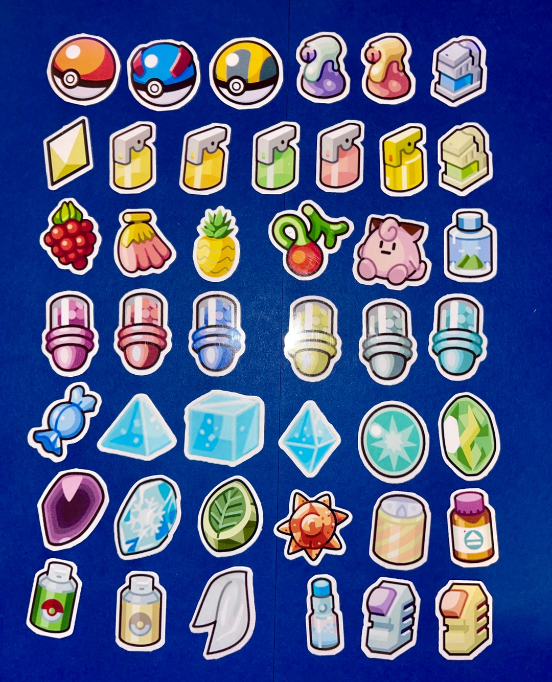 Pokemon Trainer Items Sticker Set - Etsy