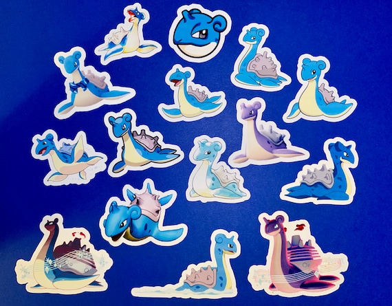 Lapras Sticker Set | Etsy