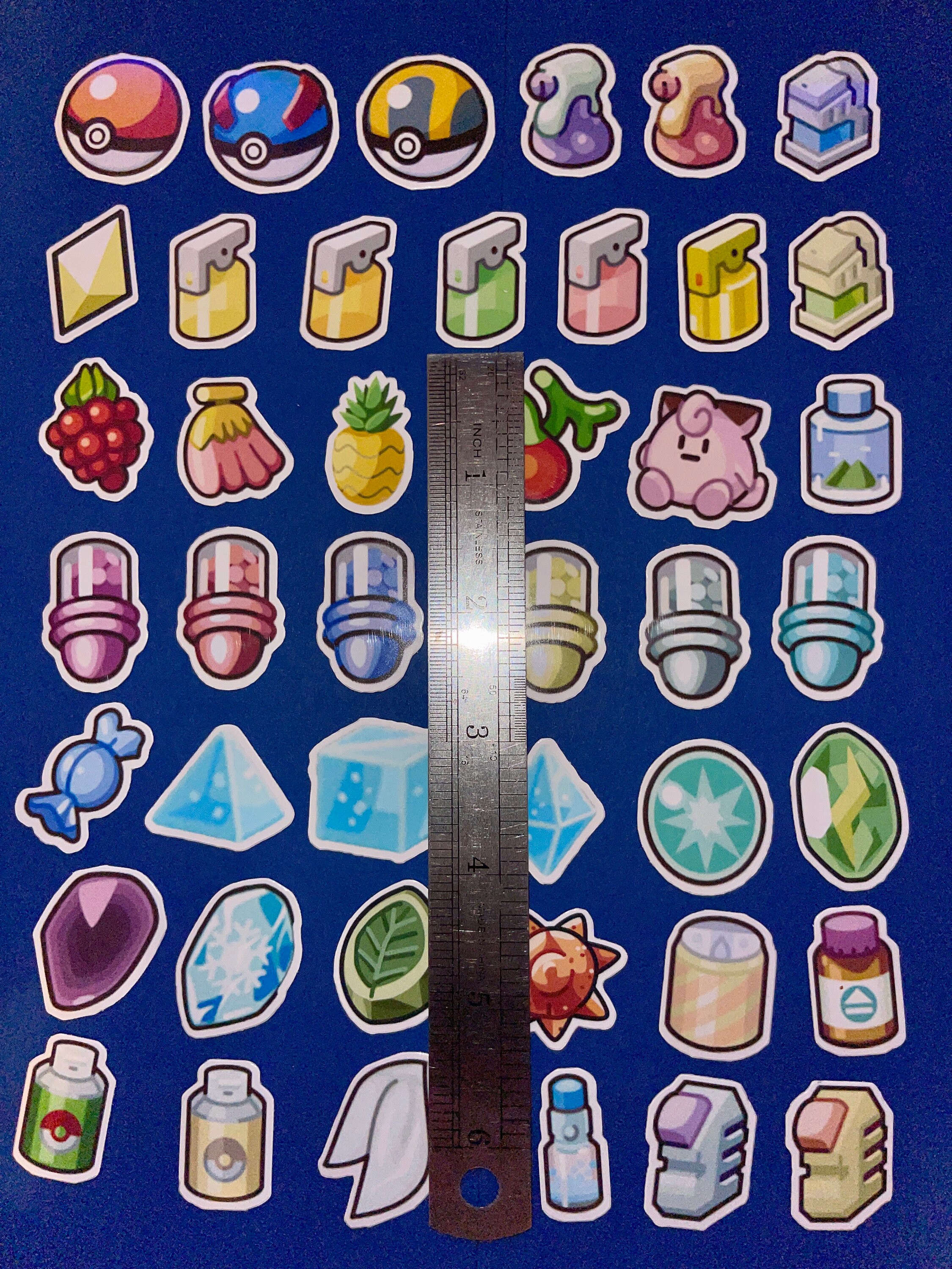 Pokemon Trainer Items Sticker Set - Etsy