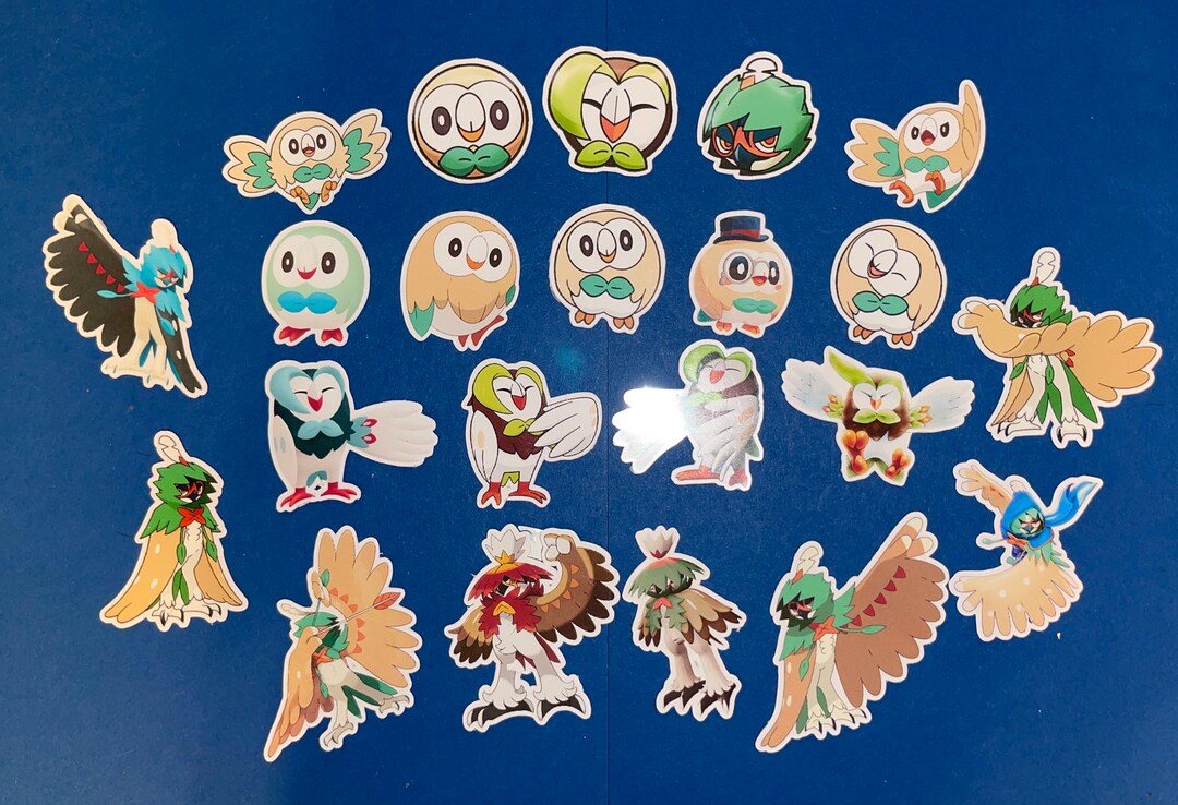 Rowlet Sticker Set - Etsy