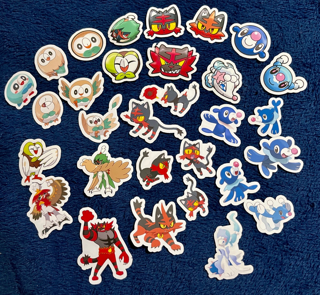 Alolan Starters Sticker Set - Etsy