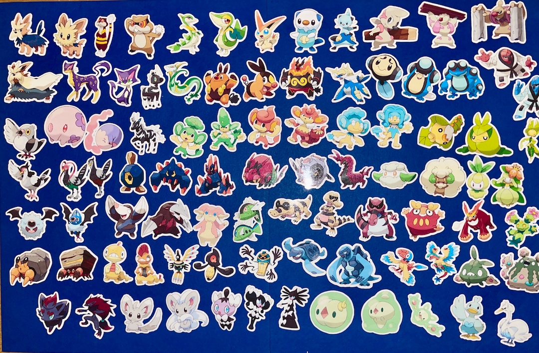 Unova Sticker Set - Etsy