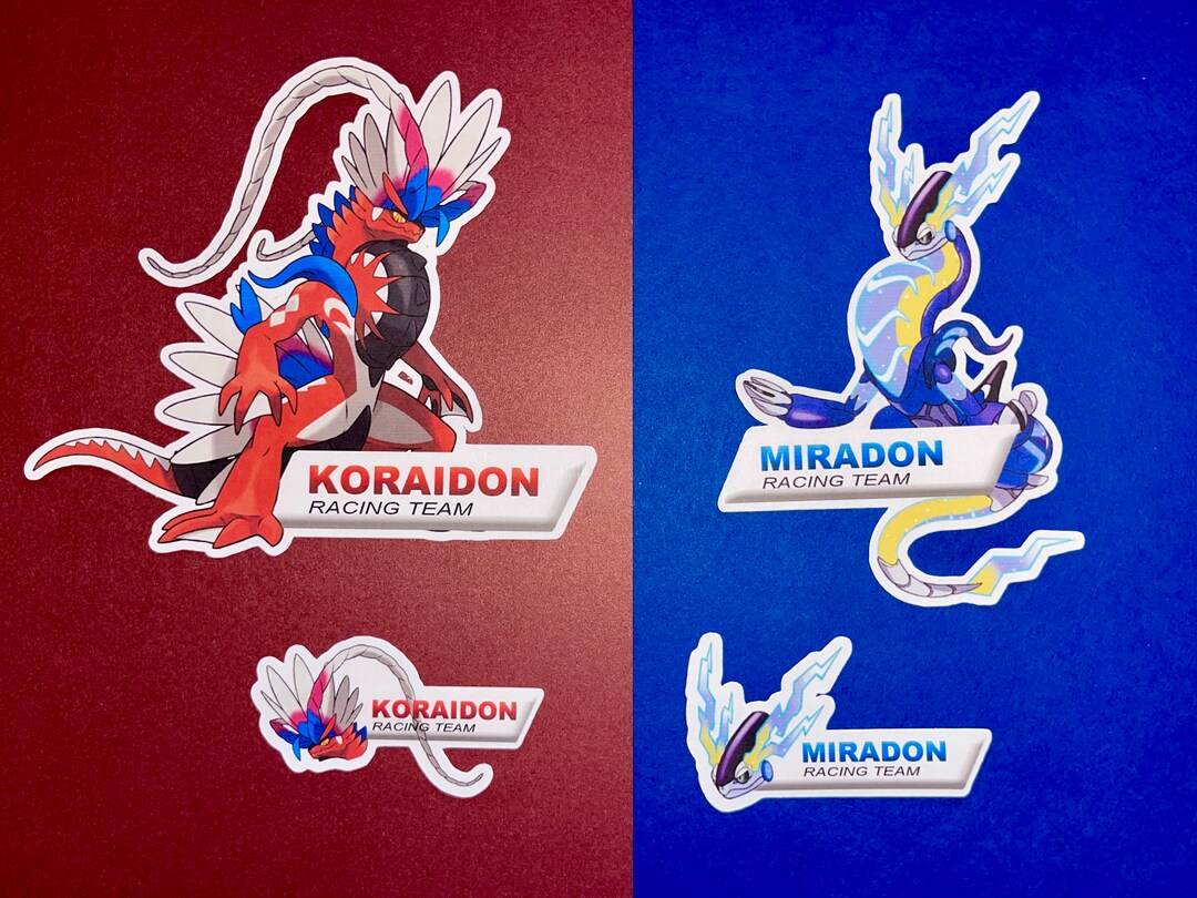 Koraidon & Miraidon Racing Team Stickers - Etsy UK