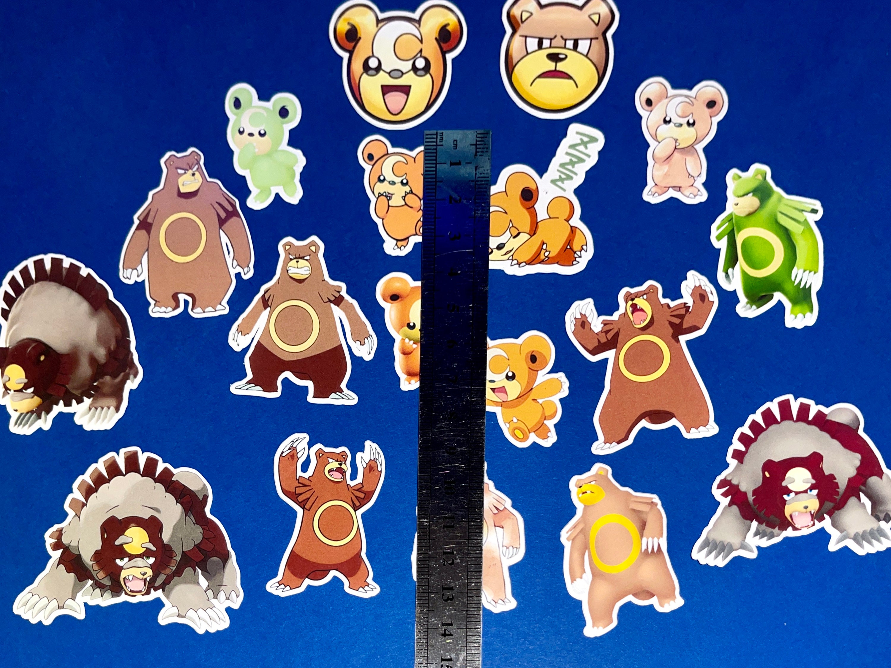 Teddiursa Sticker Set - Etsy