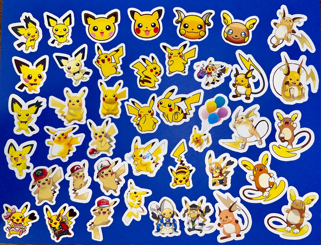 Pikachu Sticker Set (updated) - Etsy