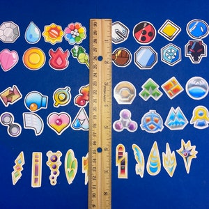 Pokemon All Gym Badges Sticker Set - Etsy