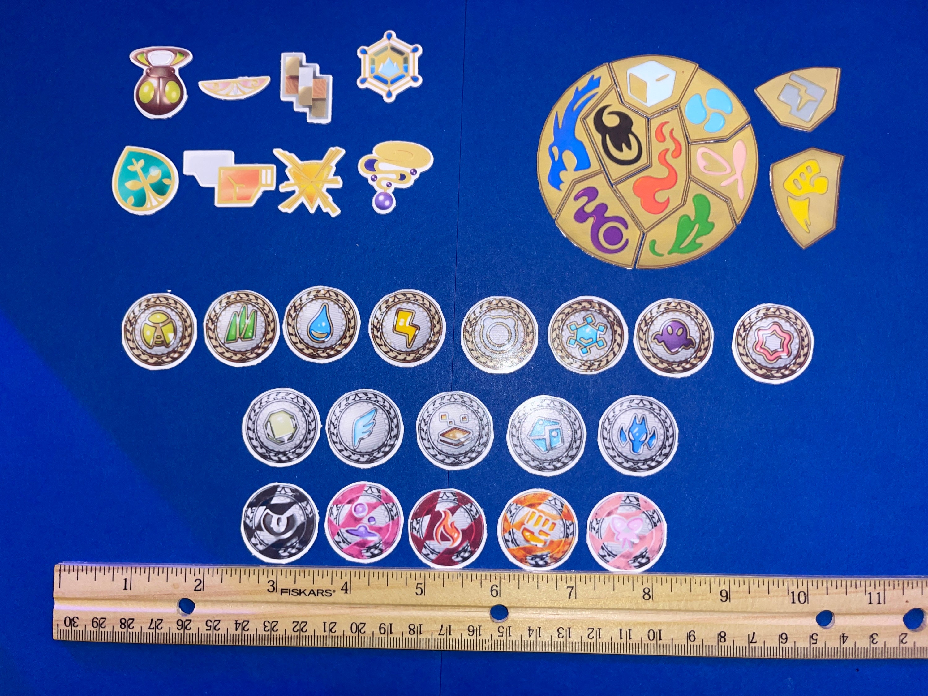 Pokemon All Gym Badges Sticker Set - Etsy
