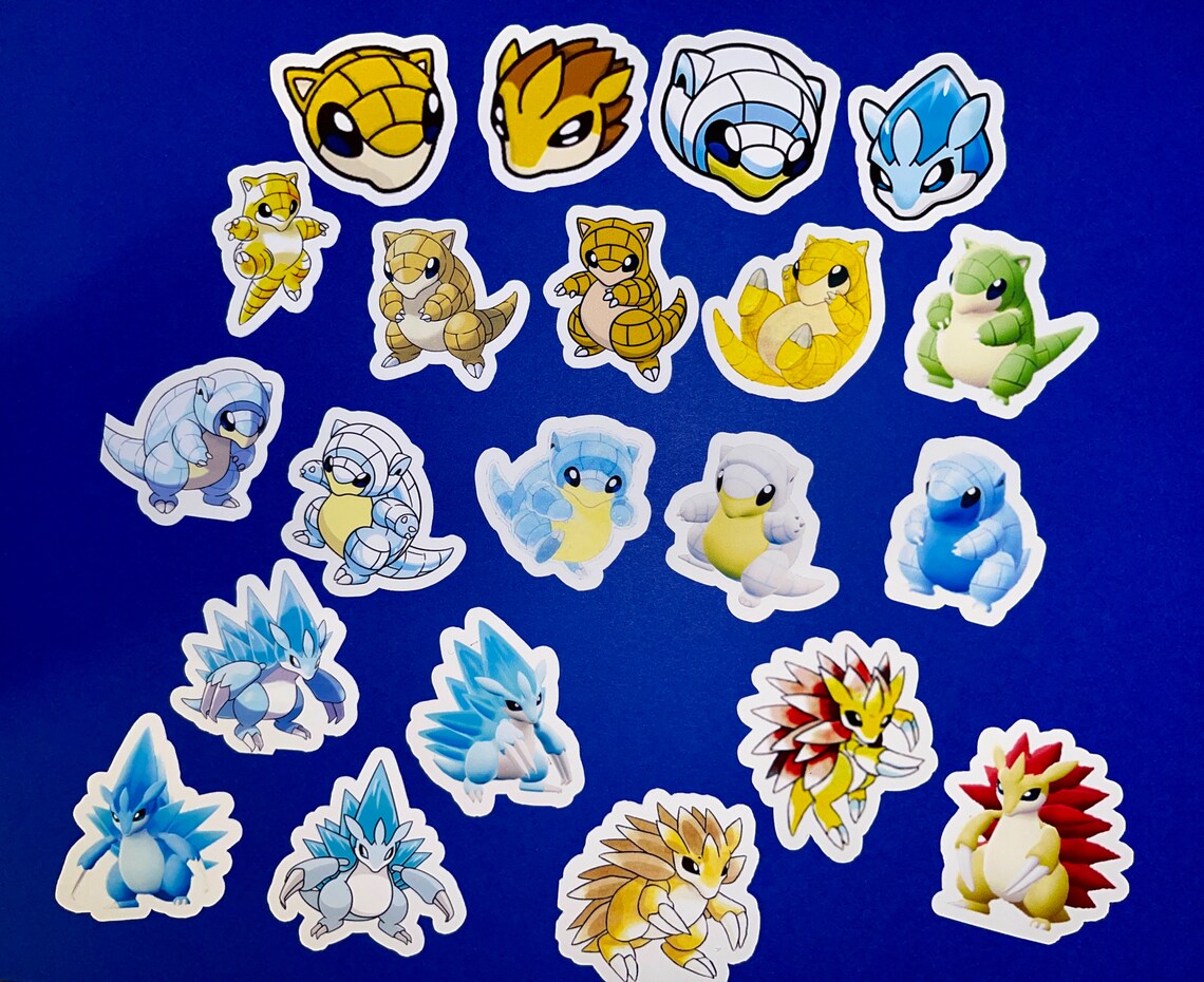 Sandshrew Sticker Set - Etsy