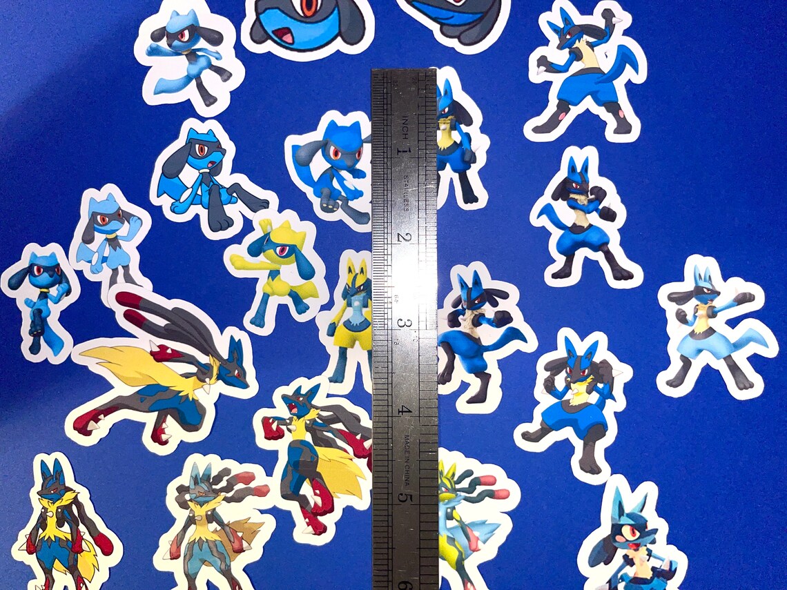 Lucario Sticker Set - Etsy