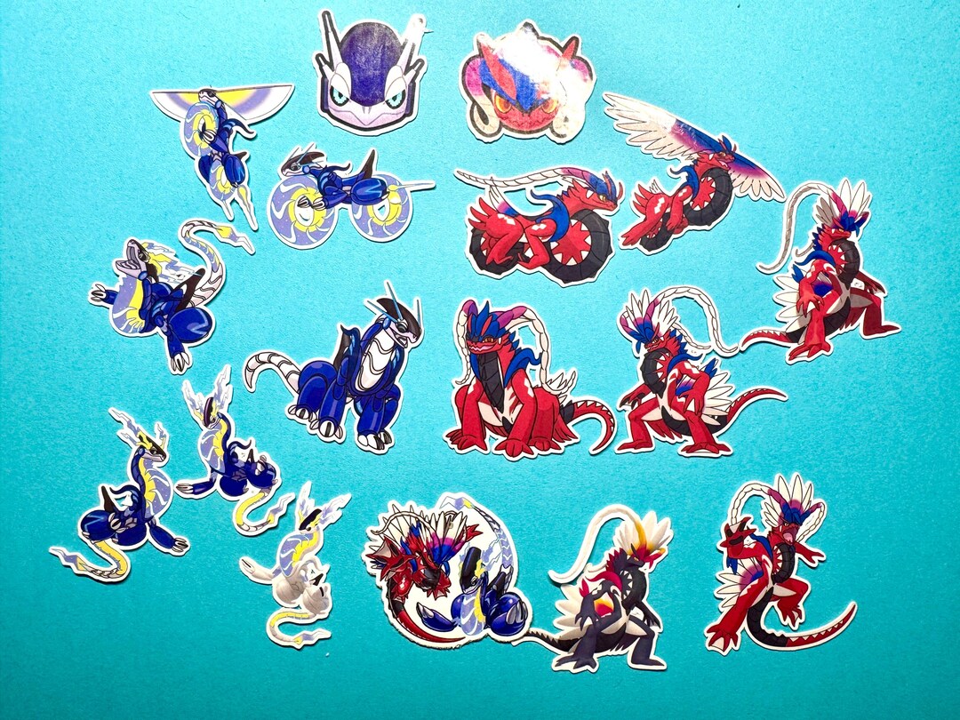 Koraidon & Miraidon Sticker Set - Etsy