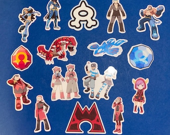 Pokemon Inspired Team Magma Team Aqua Patches - Etsy