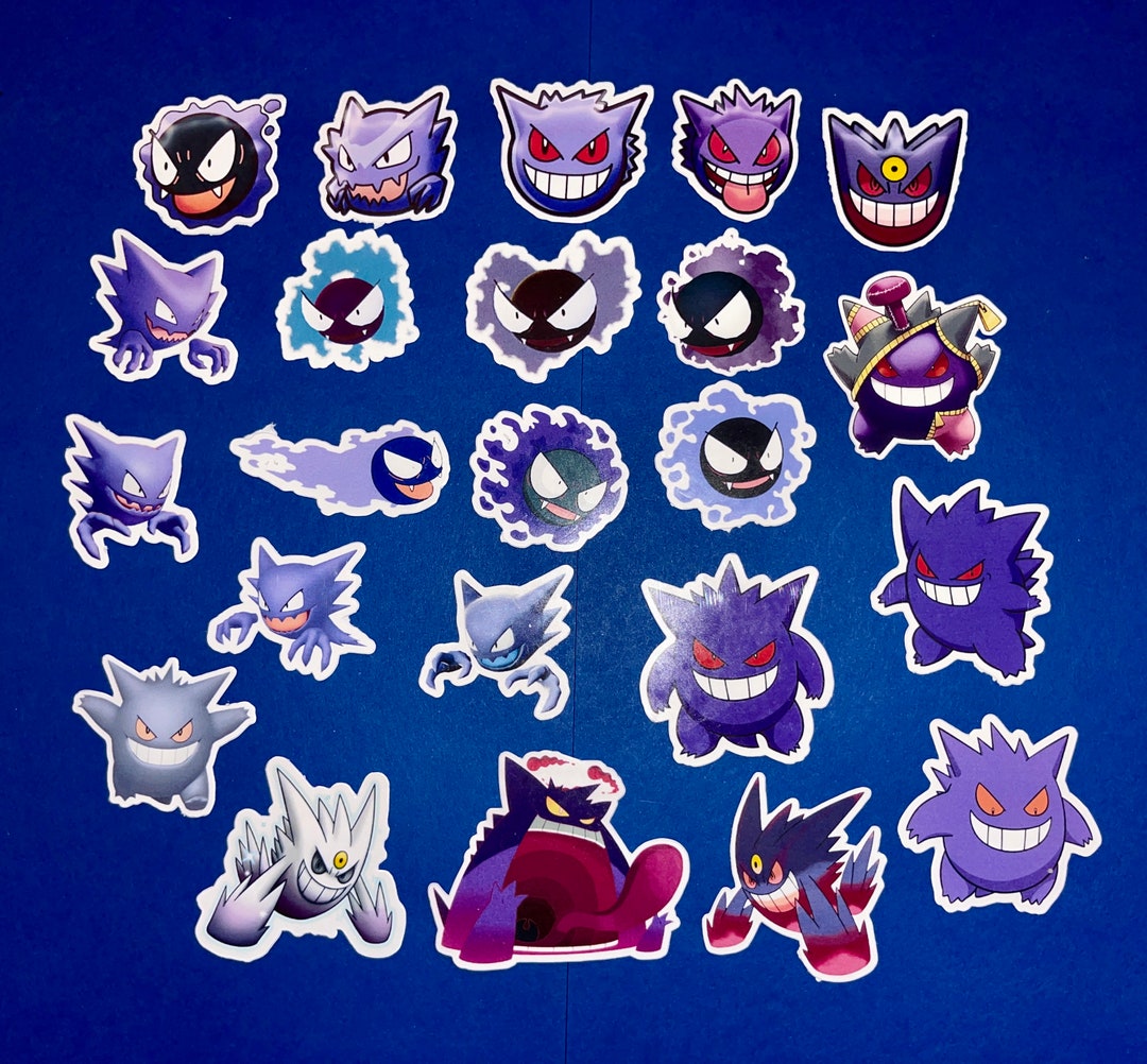 Gengar Sticker Set - Etsy