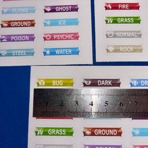 Pokemon Type Stickers - Etsy