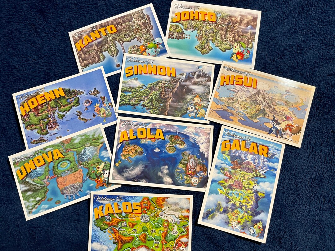 Pokemon Go Travel Postcards - Etsy