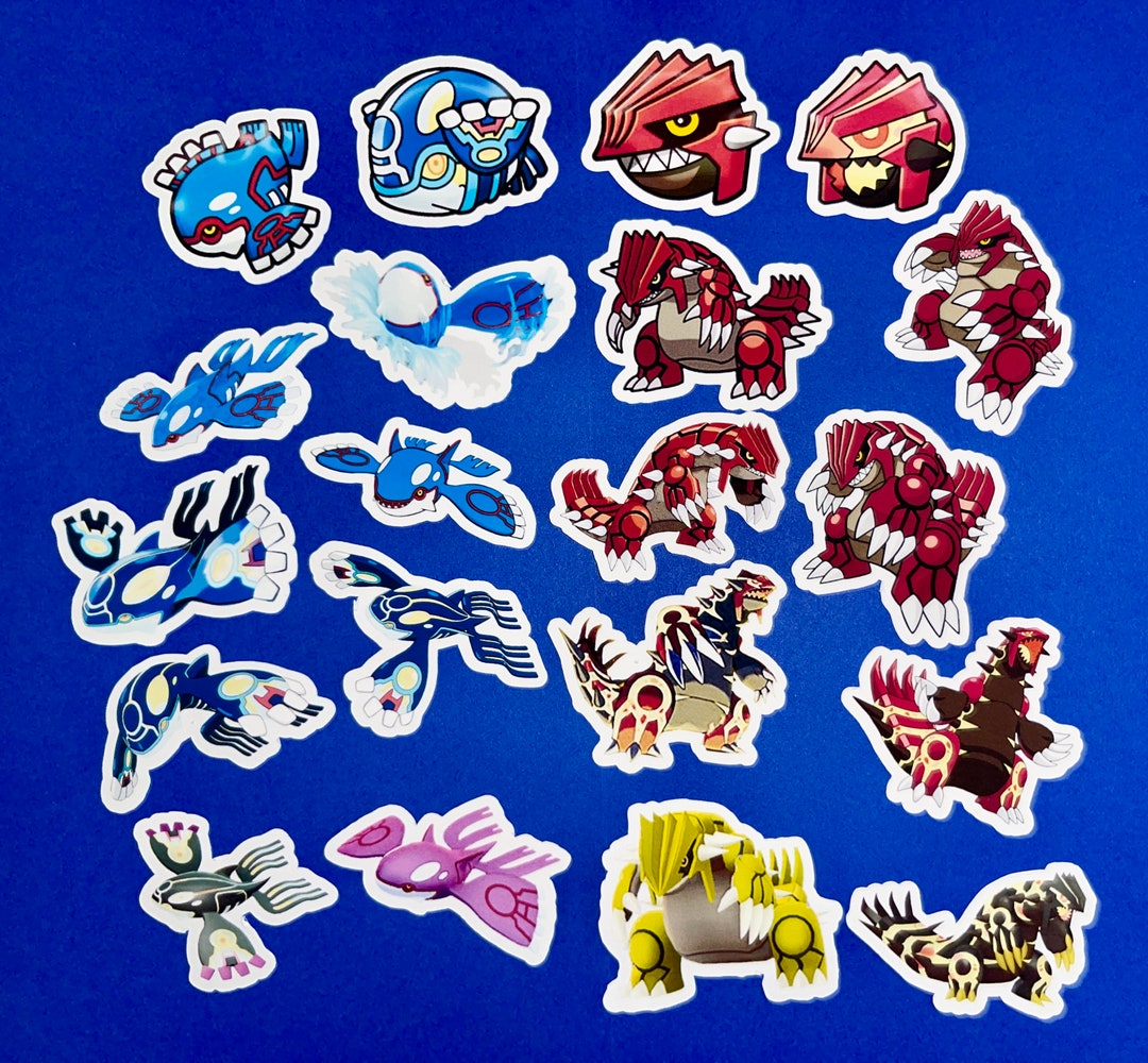 Kyogre and Groudon Sticker Set - Etsy