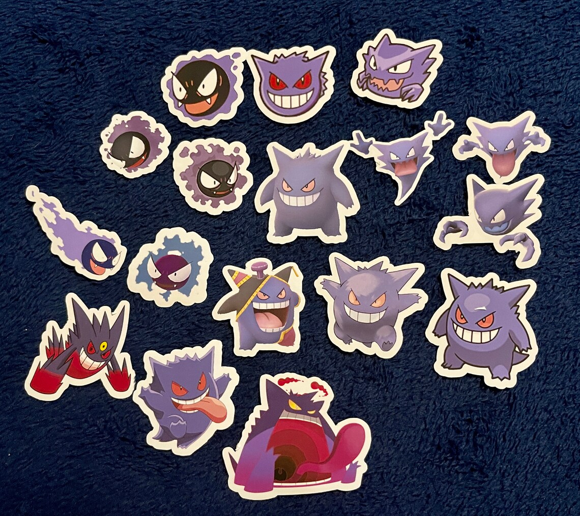 Gengar Sticker Set - Etsy