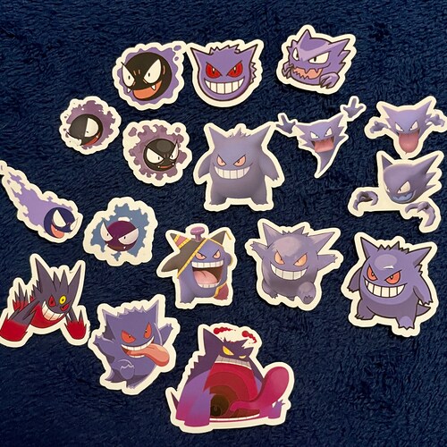 Gengar Sticker Set - Etsy