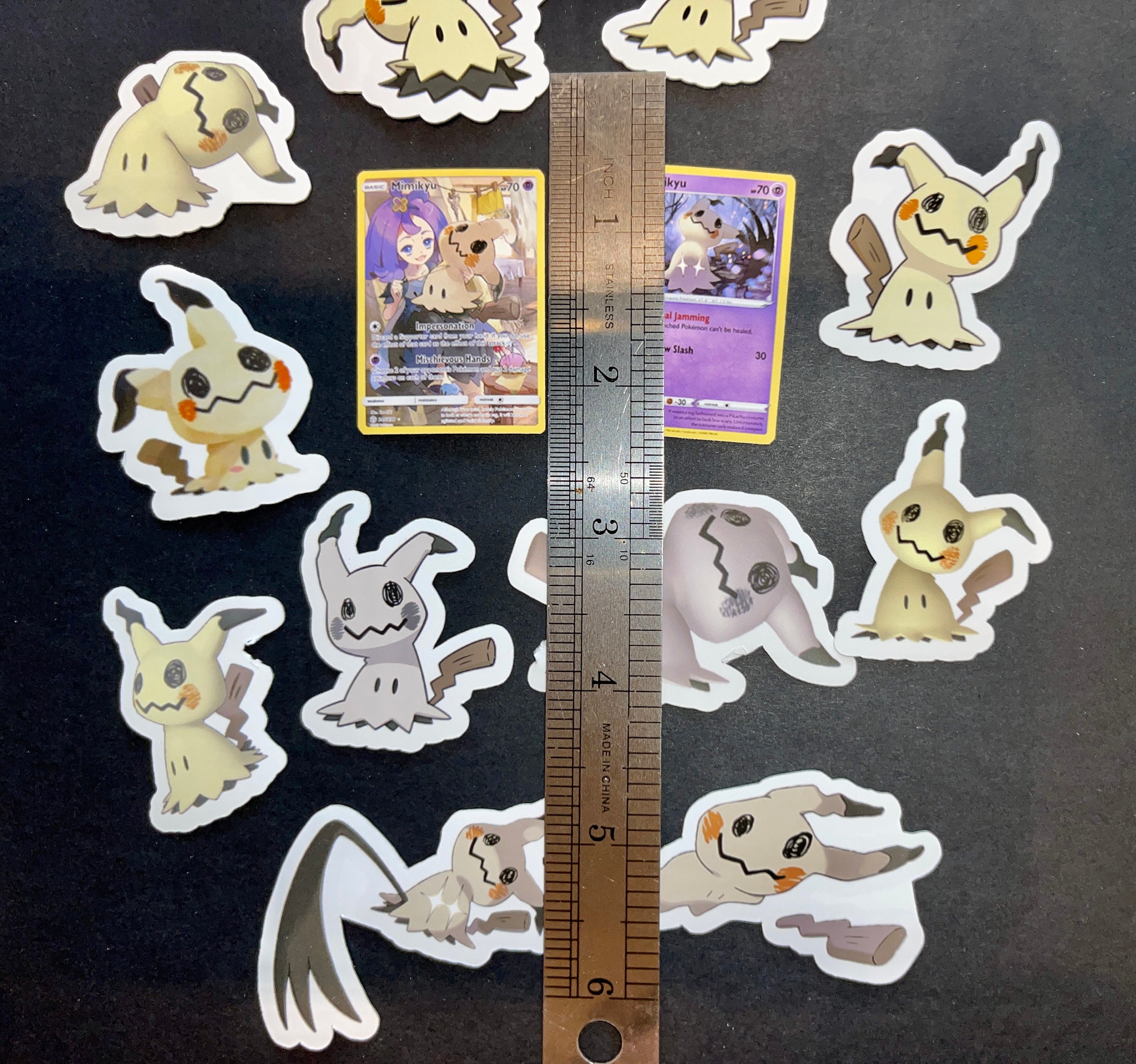 Mini Mimikyu & Pumpkaboo Vinyl Sticker Set Paper Stickers, Labels ...