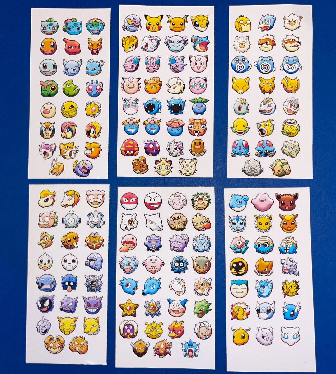 Pokemon Shuffle Face Icon Planner and Journal Stickers - Etsy