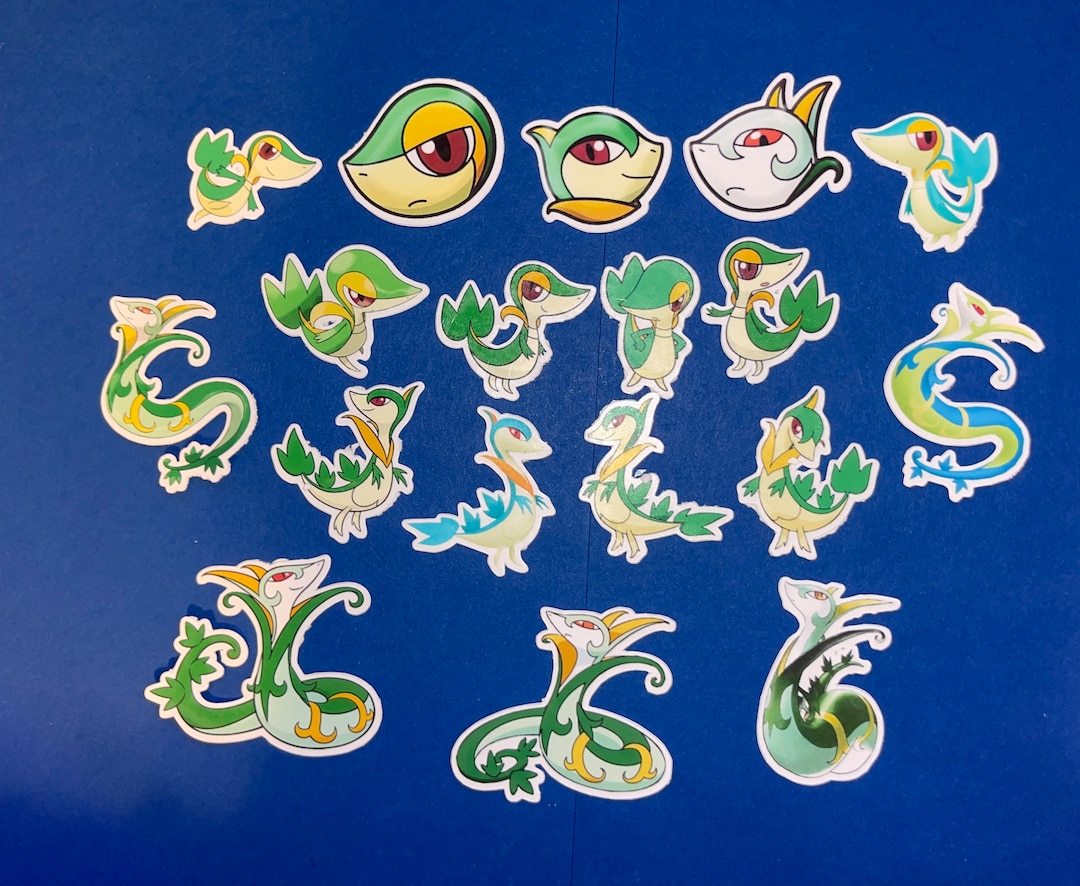 Snivy Sticker Set - Etsy