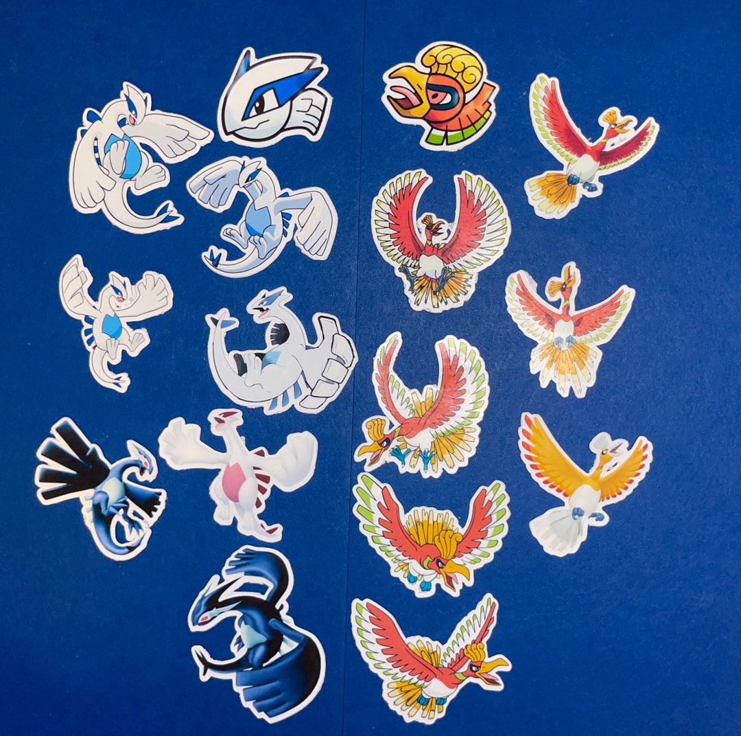 Lugia & Ho-oh Sticker Set - Etsy