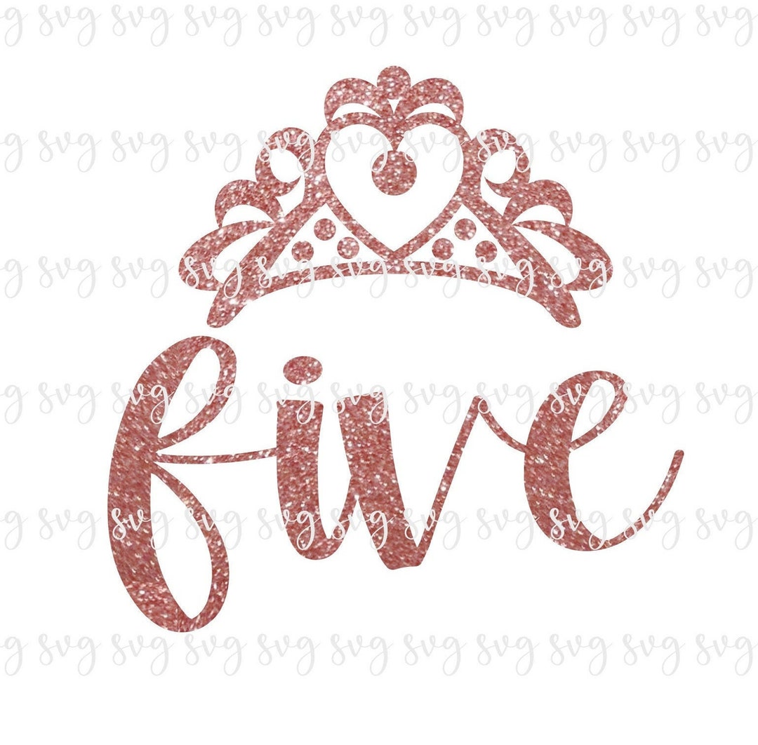 SALE!! Birthday Five Crown SVG, Fifth Birthday Crown, Baby's 5th Five ...
